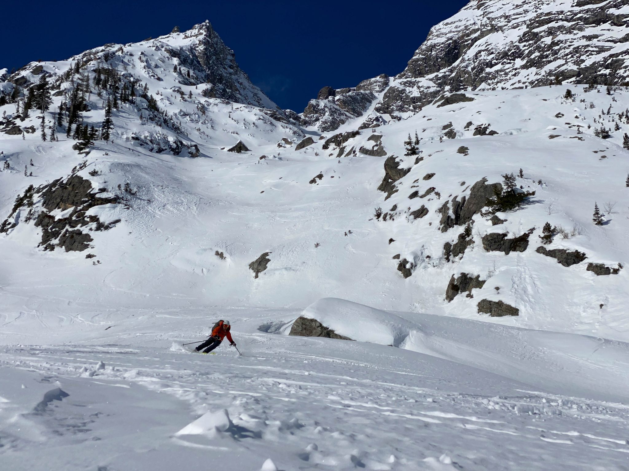 Skiing Mount Moran's Skillet